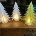 Miniature Origami Trees With Battery Candles Miniature Gold and White 7 ...