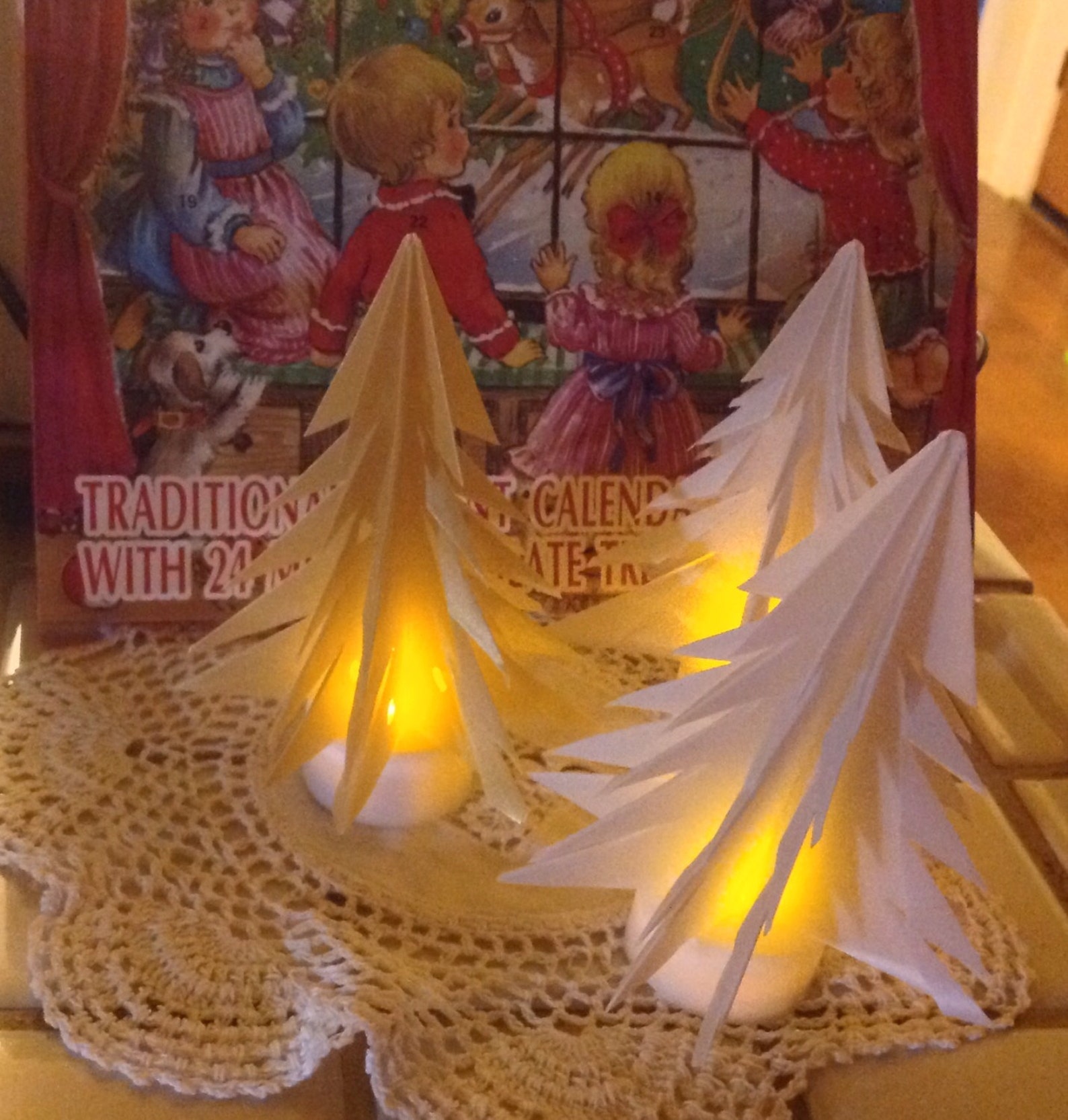 Origami Trees and Candles 4 Included - Etsy
