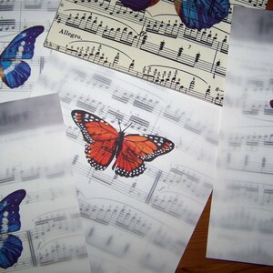 Sheet Music Butterfly Song Wall Decor Ready for Matte and Frame 2 ...