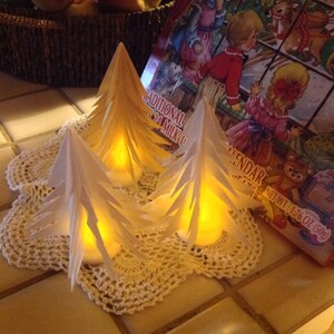 Origami Trees and Candles 4 Included - Etsy