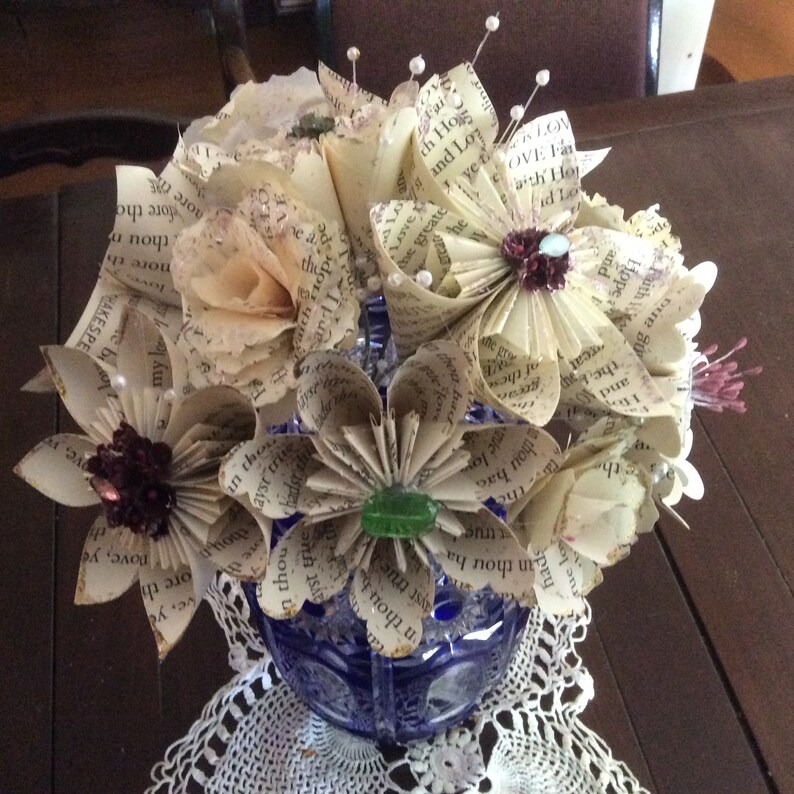 Love Poem Origami Flower Bouquet - Etsy