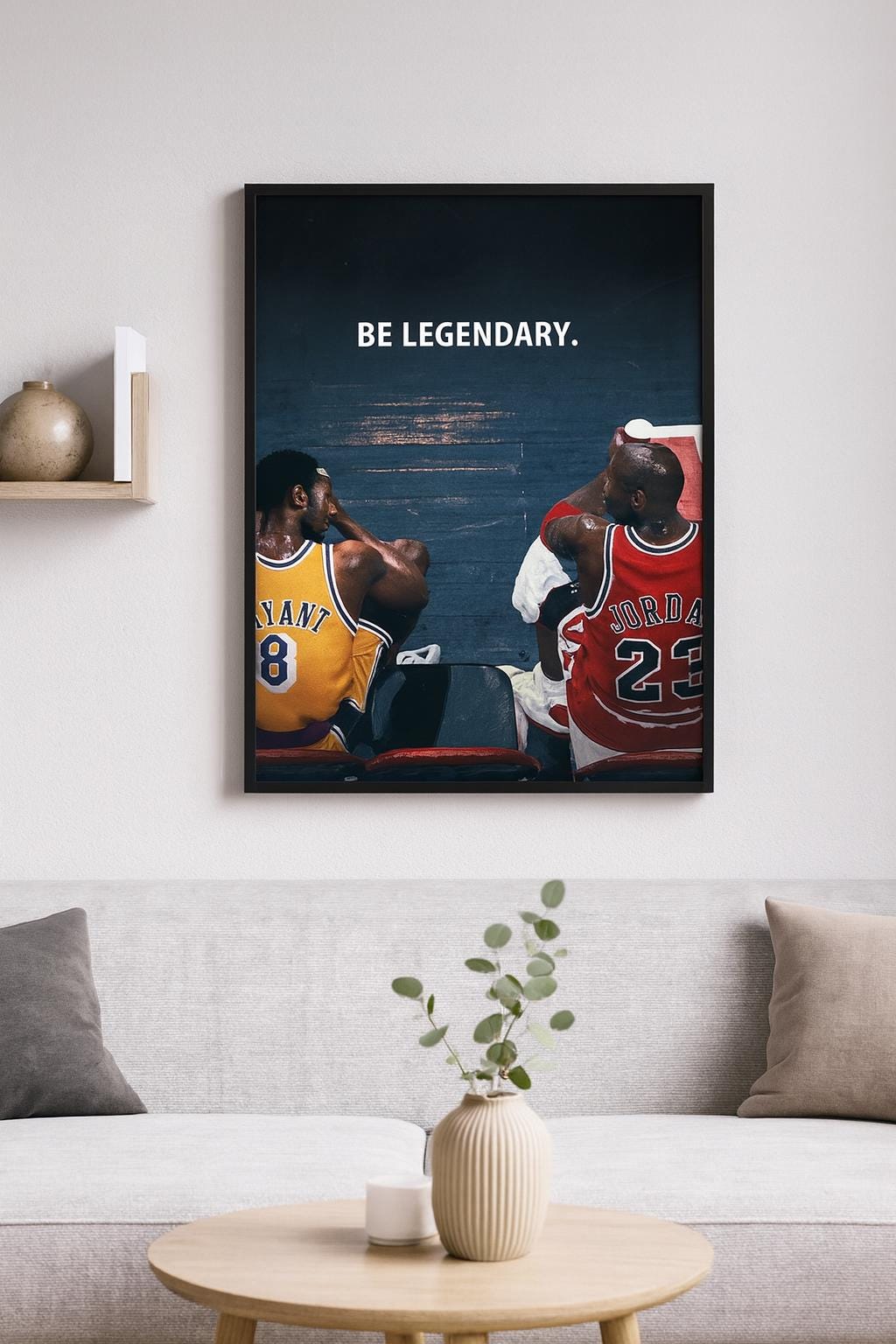 Be Legendary Poster – Kobe & Jordan Basketball Wall Art | Motivational ...