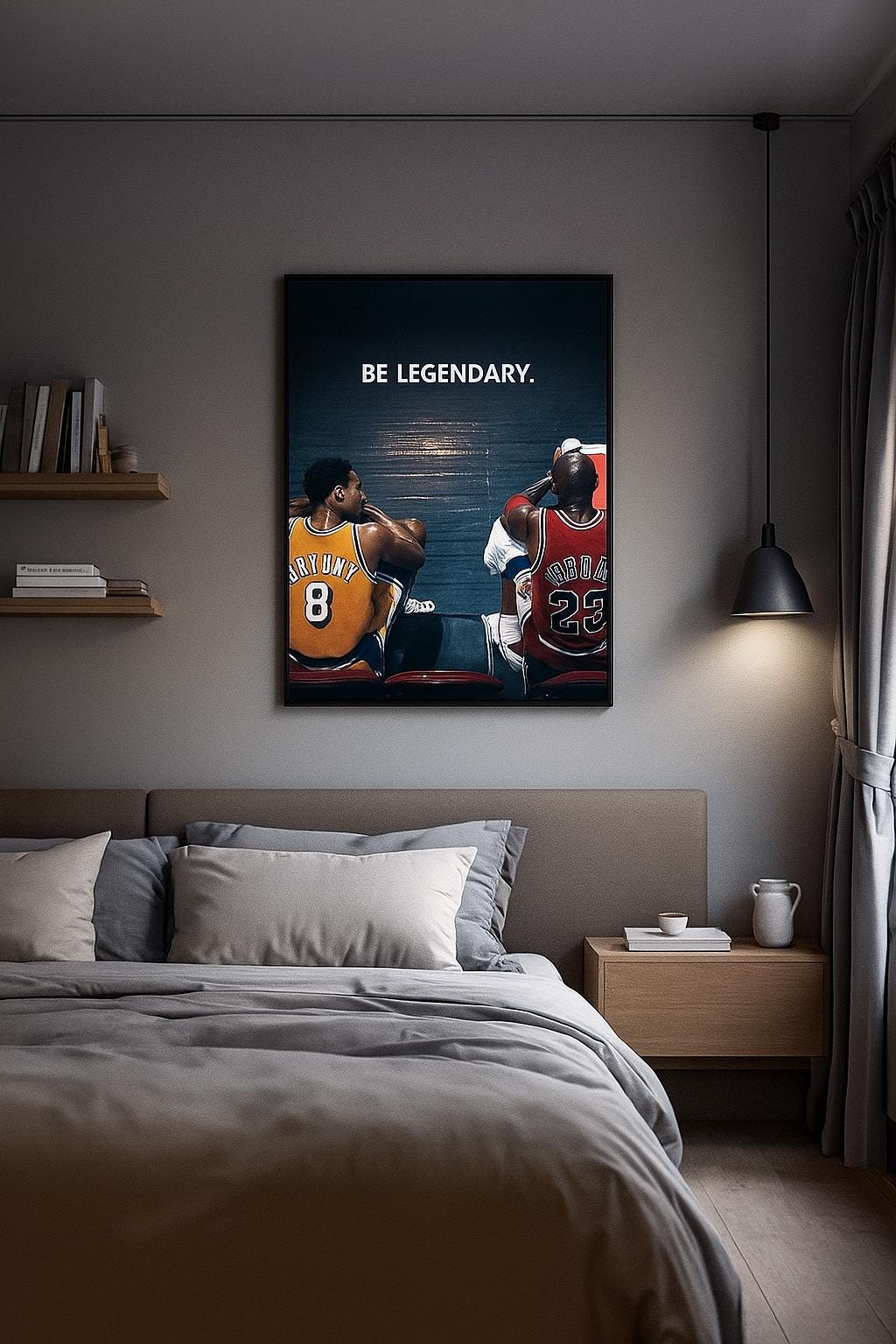 Be Legendary Poster – Kobe & Jordan Basketball Wall Art | Motivational ...