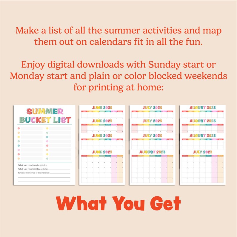 Summer Planning Printable Pack for Moms | Routines, Chores, Bucket List ...