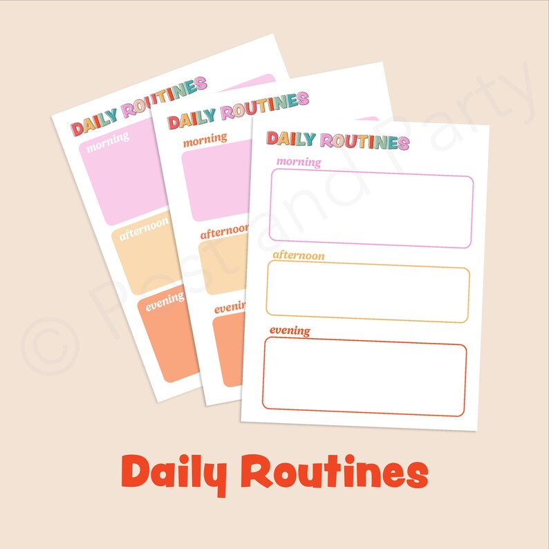 Daily Routines Printable | Daily Weekly Monthly Organizer for Moms ...