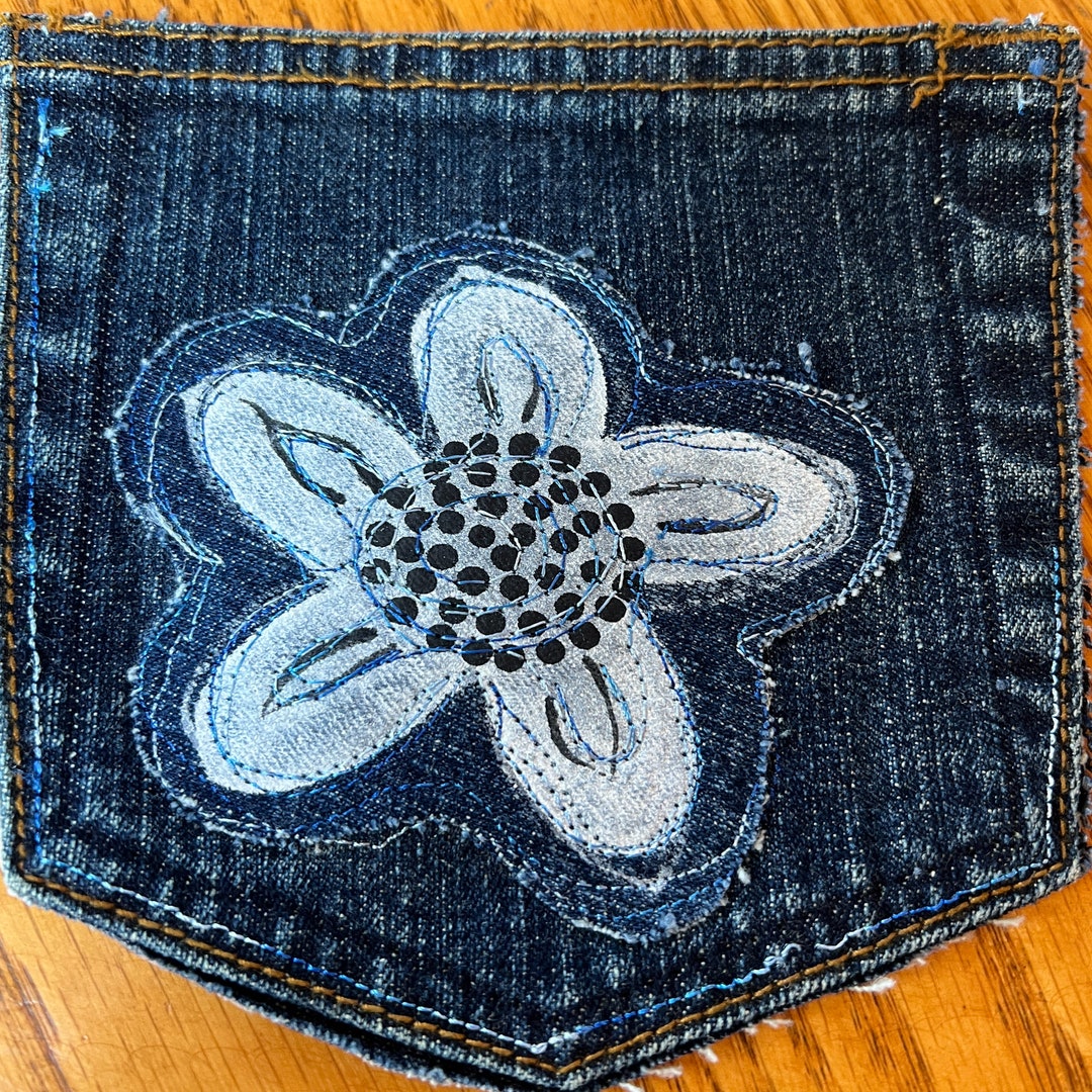 Repurposed Denim Pockets DIY Embellishment - Etsy