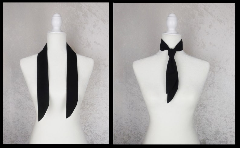 MORE COLORS Rounded Custom Ladies Necktie Bow Tie Short Small Black ...