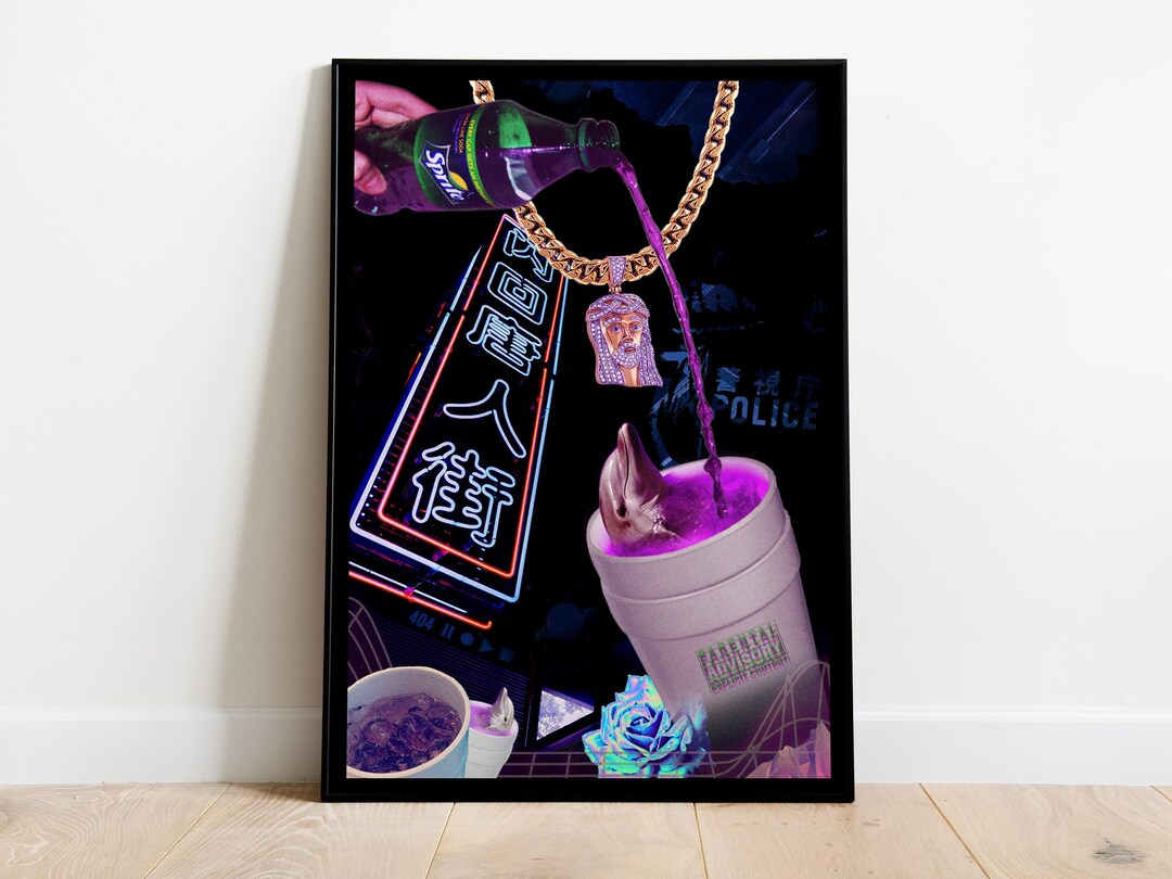 Vaporwave Cyberpunk, Purple Lean Cloudrap, Neon Tokyo Aesthetic ...