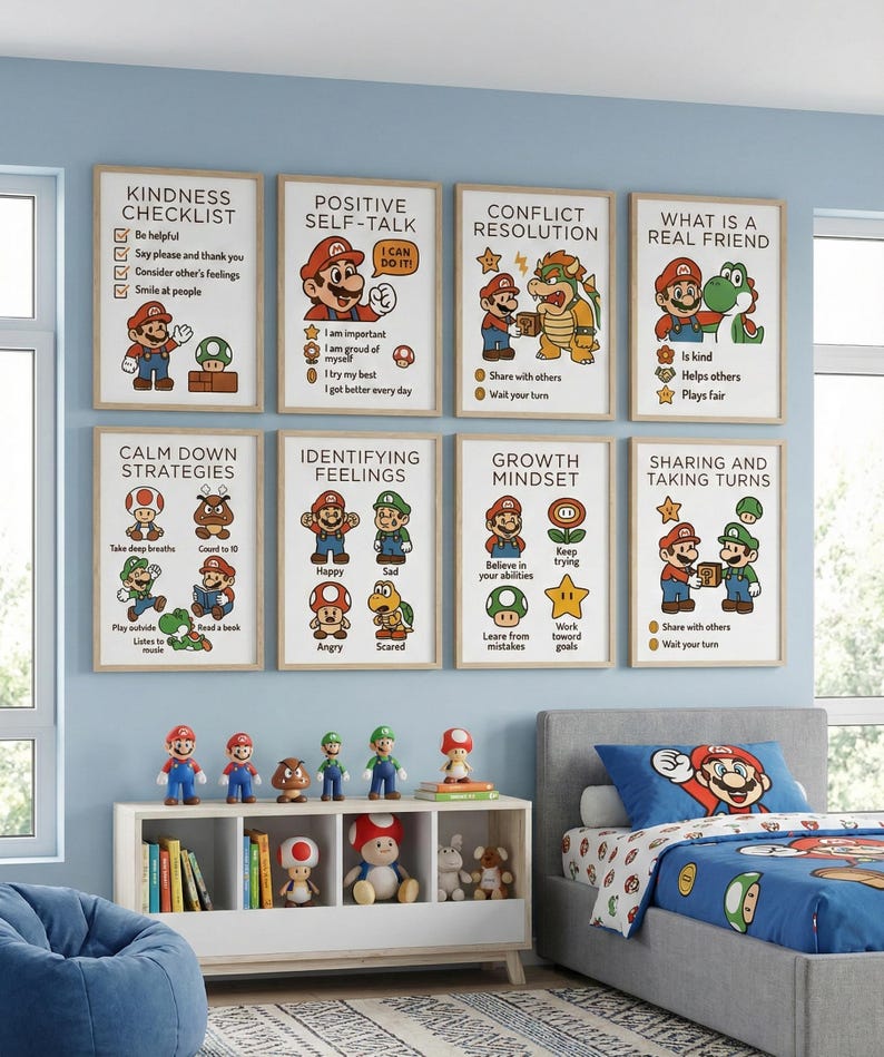 Mario-inspired Social Emotional Vibes for Kids | 8-in-1 Mario-inspired ...