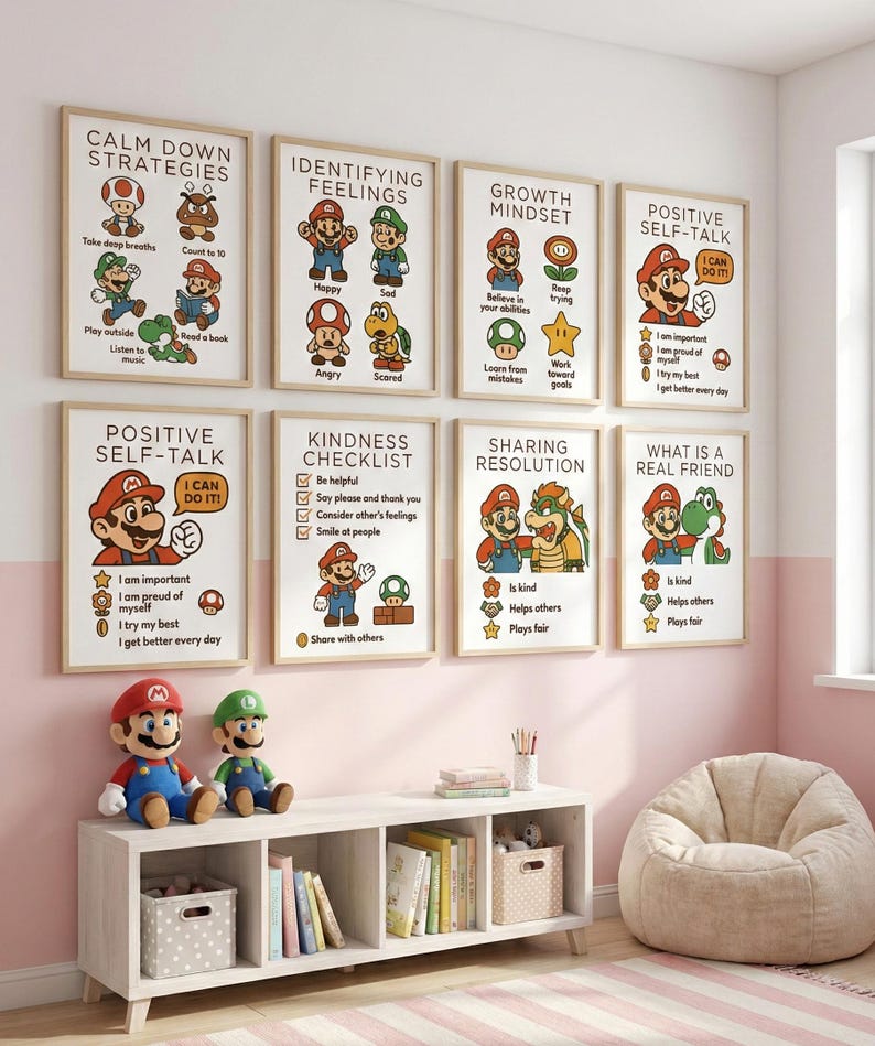 Mario-inspired Social Emotional Vibes for Kids | 8-in-1 Mario-inspired ...