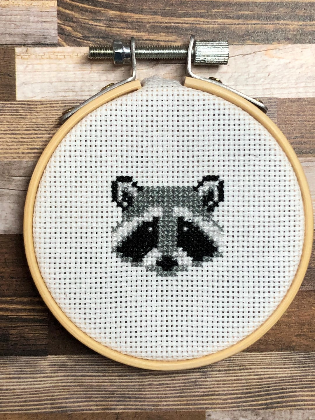 Radical Raccoon ~ Trash Panda Chic ~ Forest Friend ~ Mini Cross Stitch ...