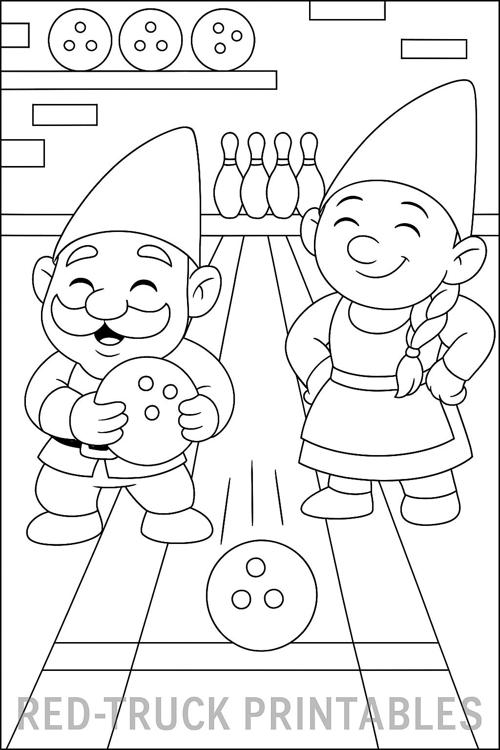 Funny Gnome Coloring Pages ~ Printable PDF Coloring Book – Whimsical ...