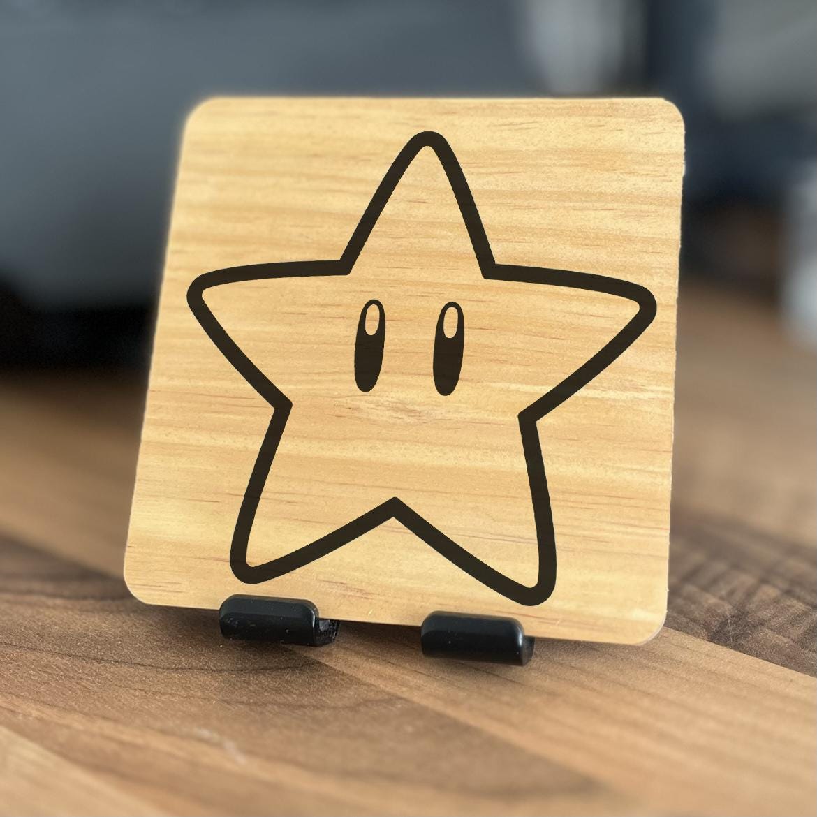 Super Mario Power Ups - Engraved Wooden Coaster - Etsy