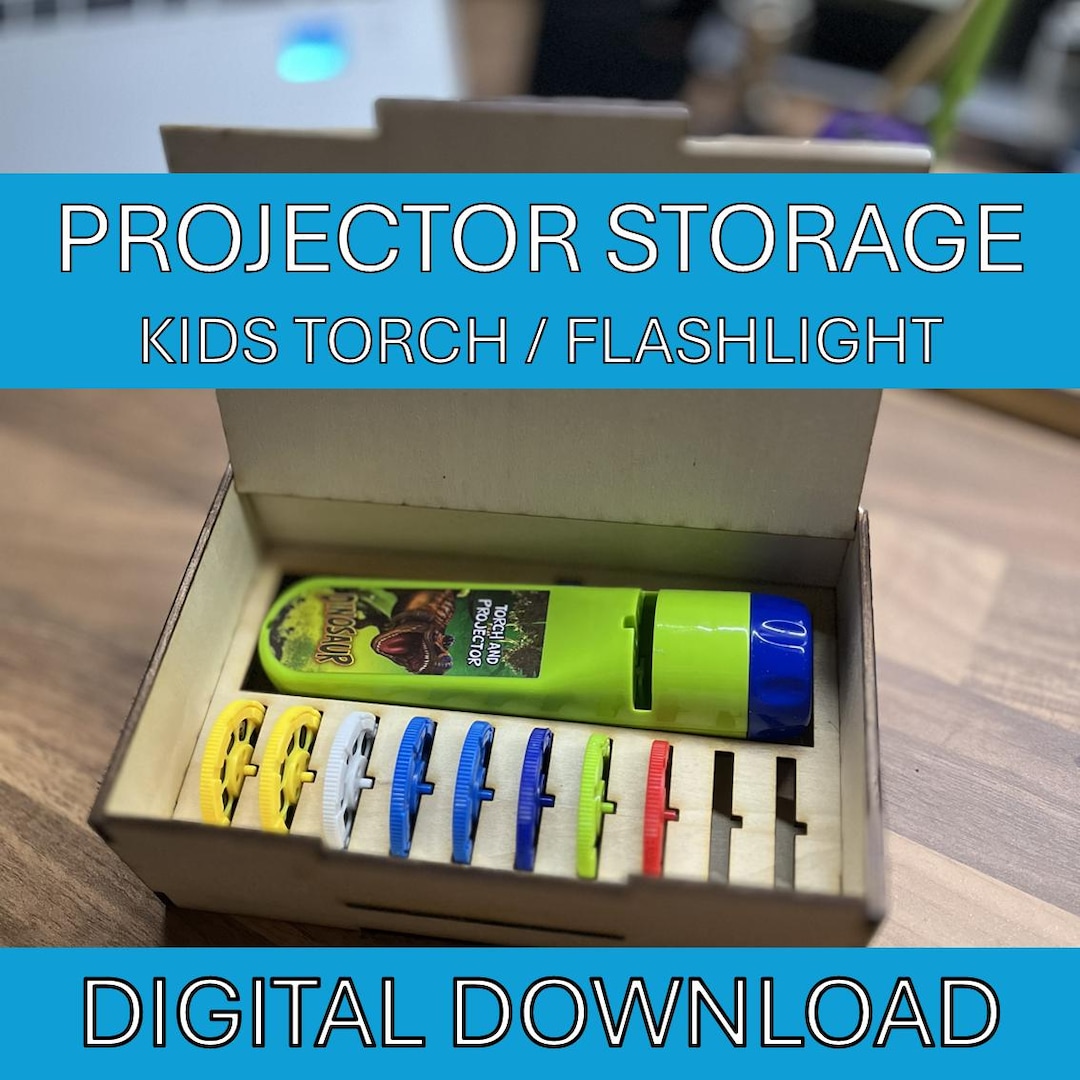 Laser Cut Kids Flashlight Projector Storage Box (digital Download) - Etsy