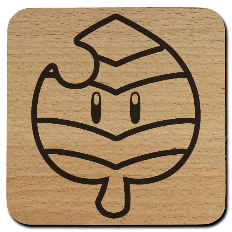 Super Mario Power Ups - Engraved Wooden Coaster - Etsy