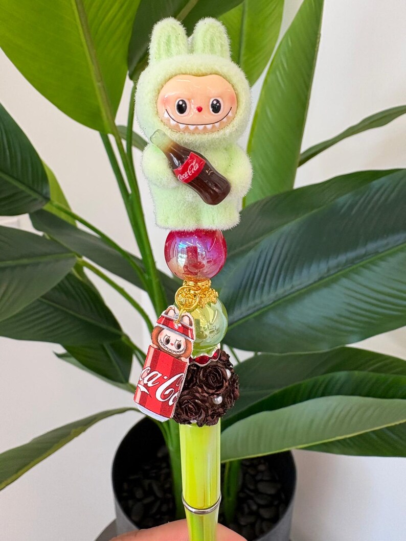 Labubu | Cola Labubu Pen | Labubu Pens | Beaded Pen | Pens | Beads ...