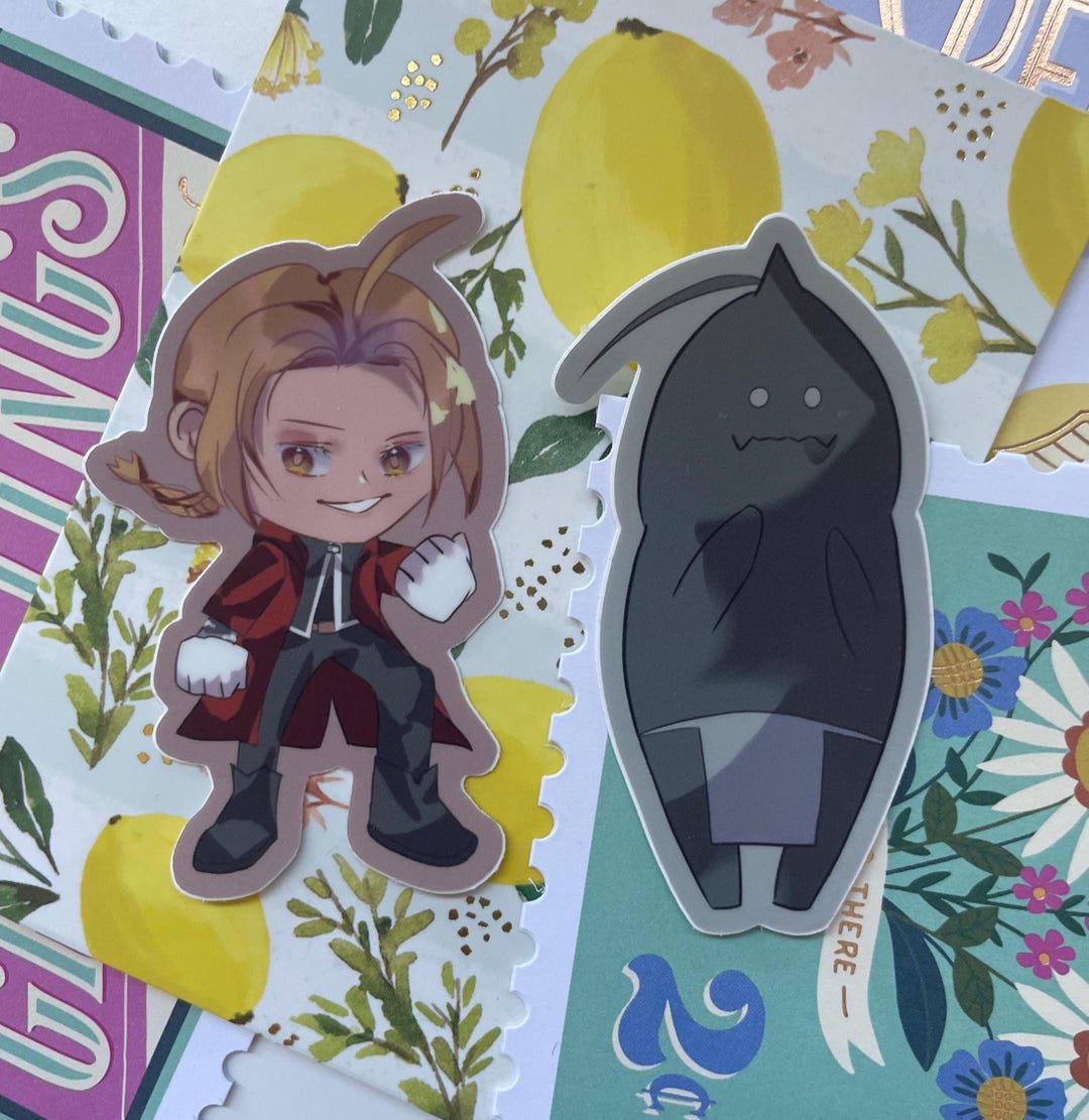 Fullmetal Alchemist Vinyl Sticker Edward Elric Alphonse Elric Brothers ...