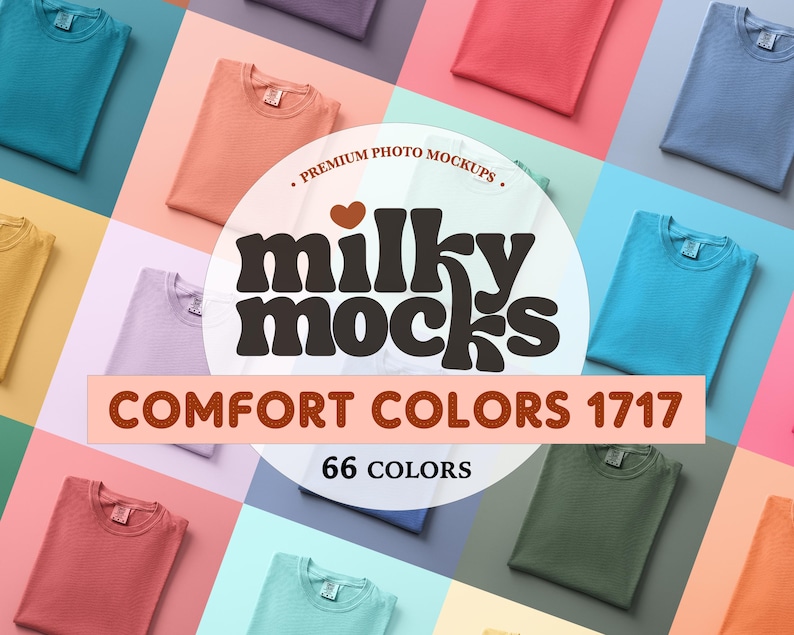 Comfort Colors 1717 Mockup Bundle | CC1717 Tshirt Mockup, Neutral Blank ...