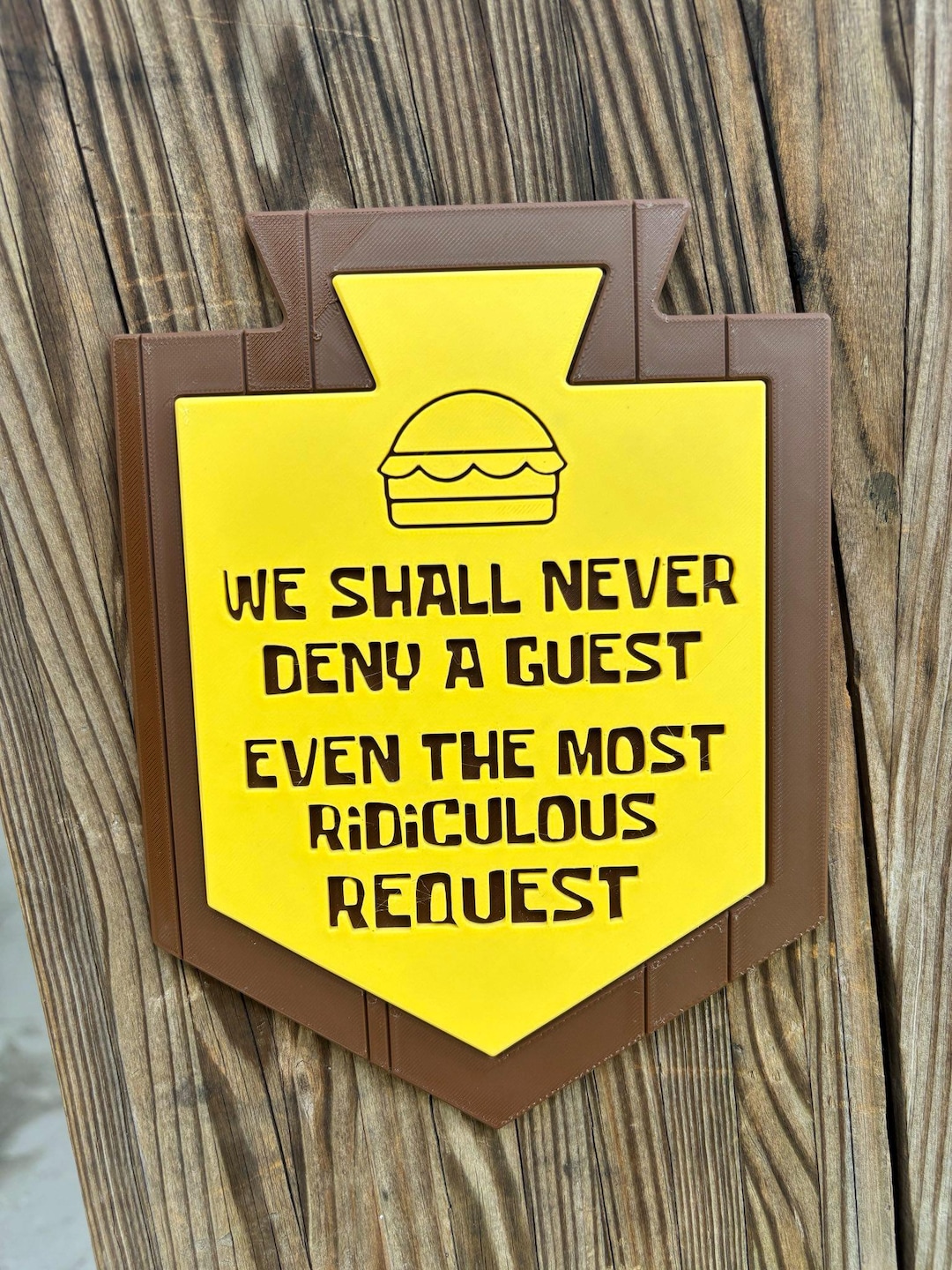 Krusty Towers Plaque From Spongebob Squarepants - Etsy