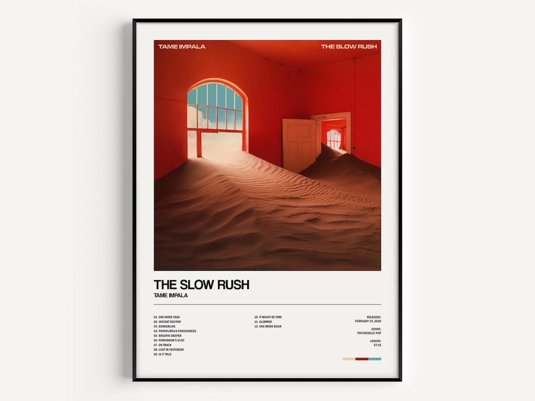 The Slow Rush Poster, Tame Impala, Minimalist Album Poster, Music ...