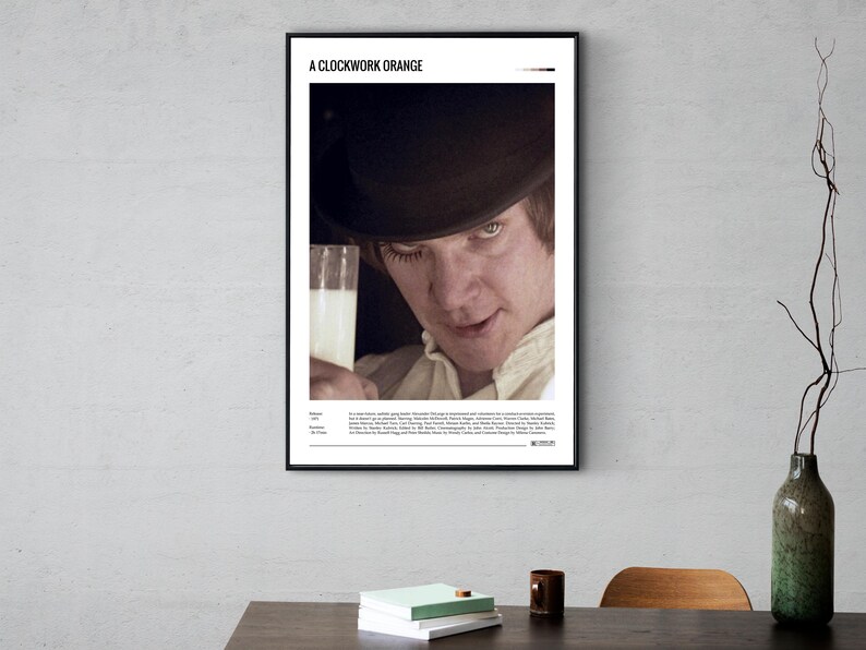 A Clockwork Orange Poster, Stanley Kubrick, Minimalist Movie Poster ...