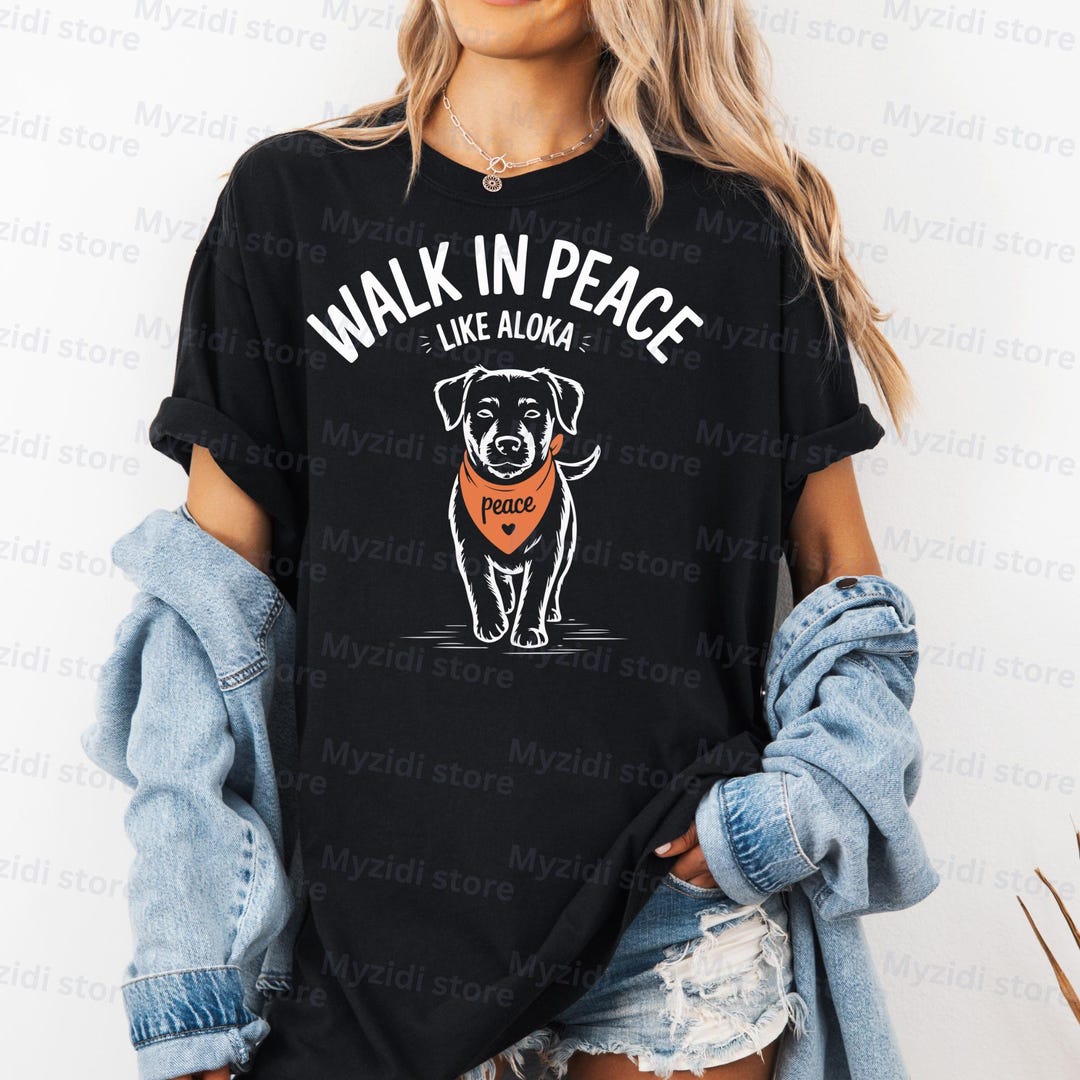 Walk in Peace Like Aloka Dog PNG SVG, Cute Mindfulness Dog Quote ...