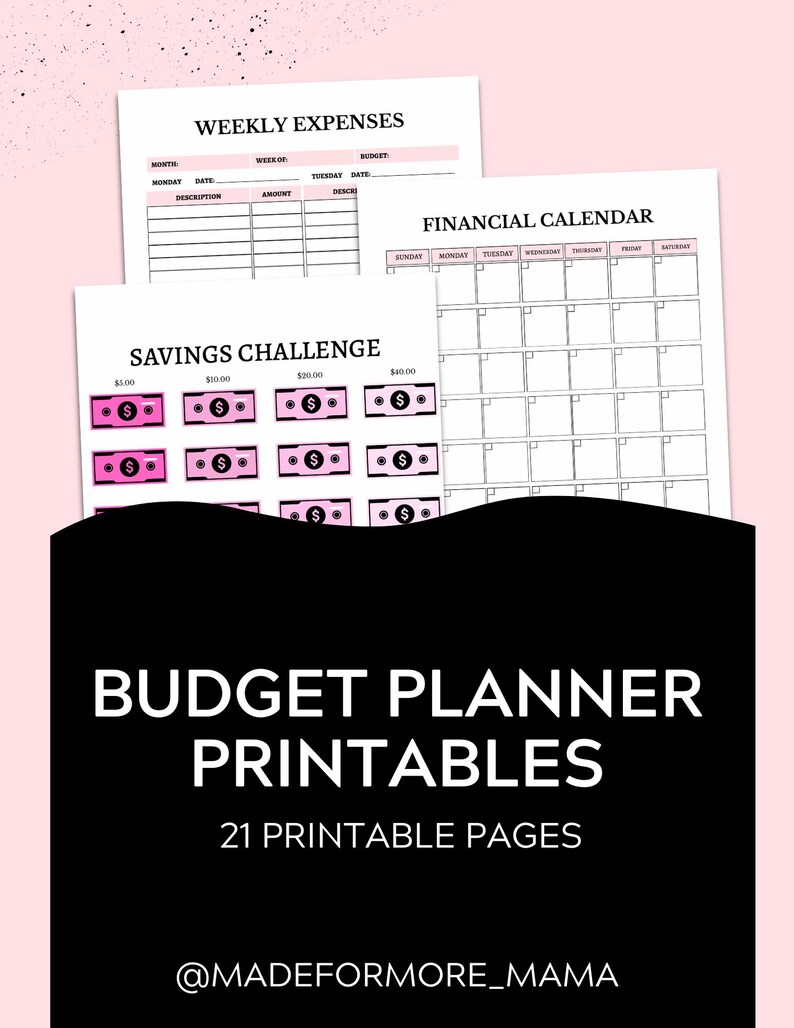 Printable Budget Planner | Monthly & Weekly Budget Sheets | No Spend ...