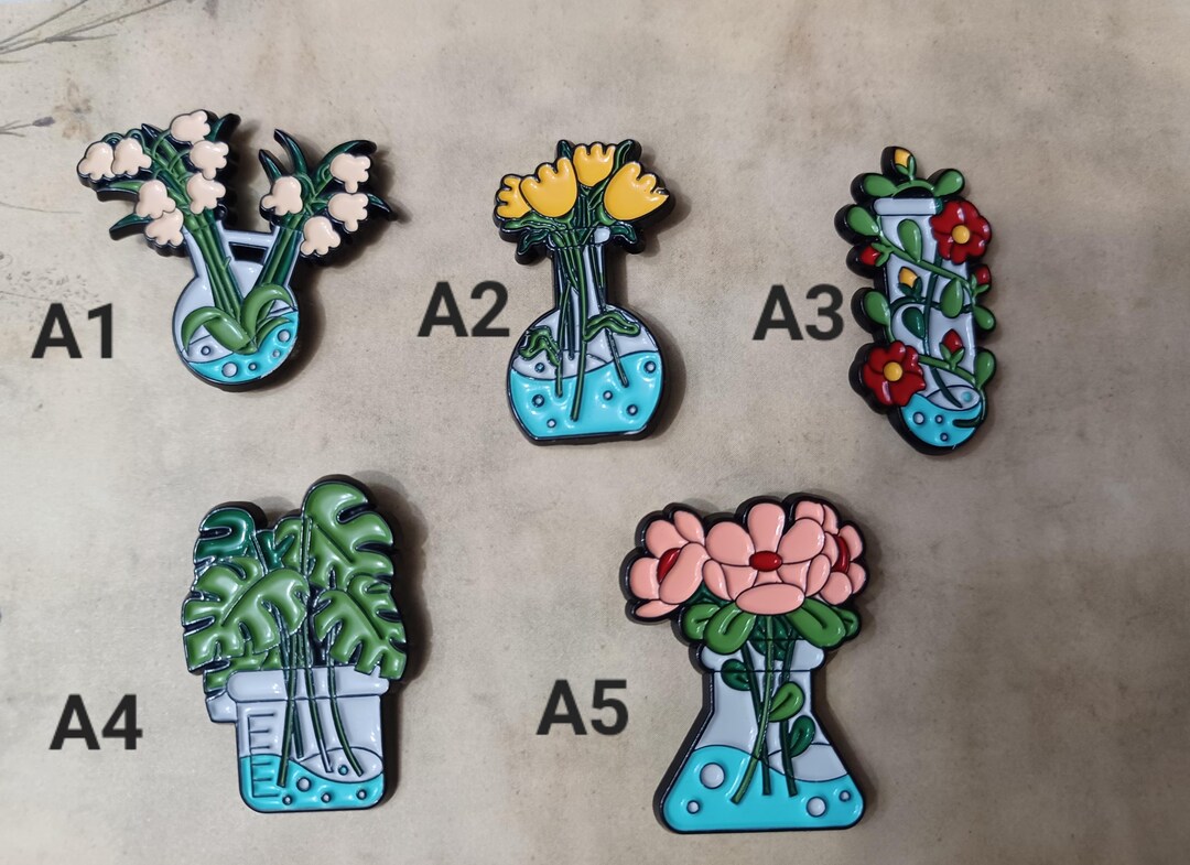 Plant Enamel Pin| Chemistry Biology Lover Gift|science Pin| Botanical ...