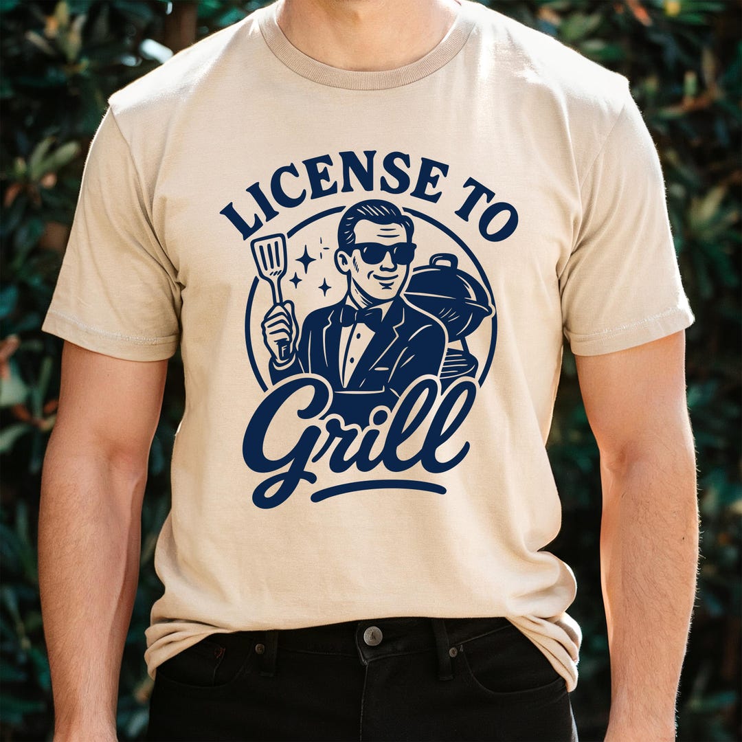 License to Grill Shirt, Vintage BBQ Shirt, Fathers Day Gift, Grill ...