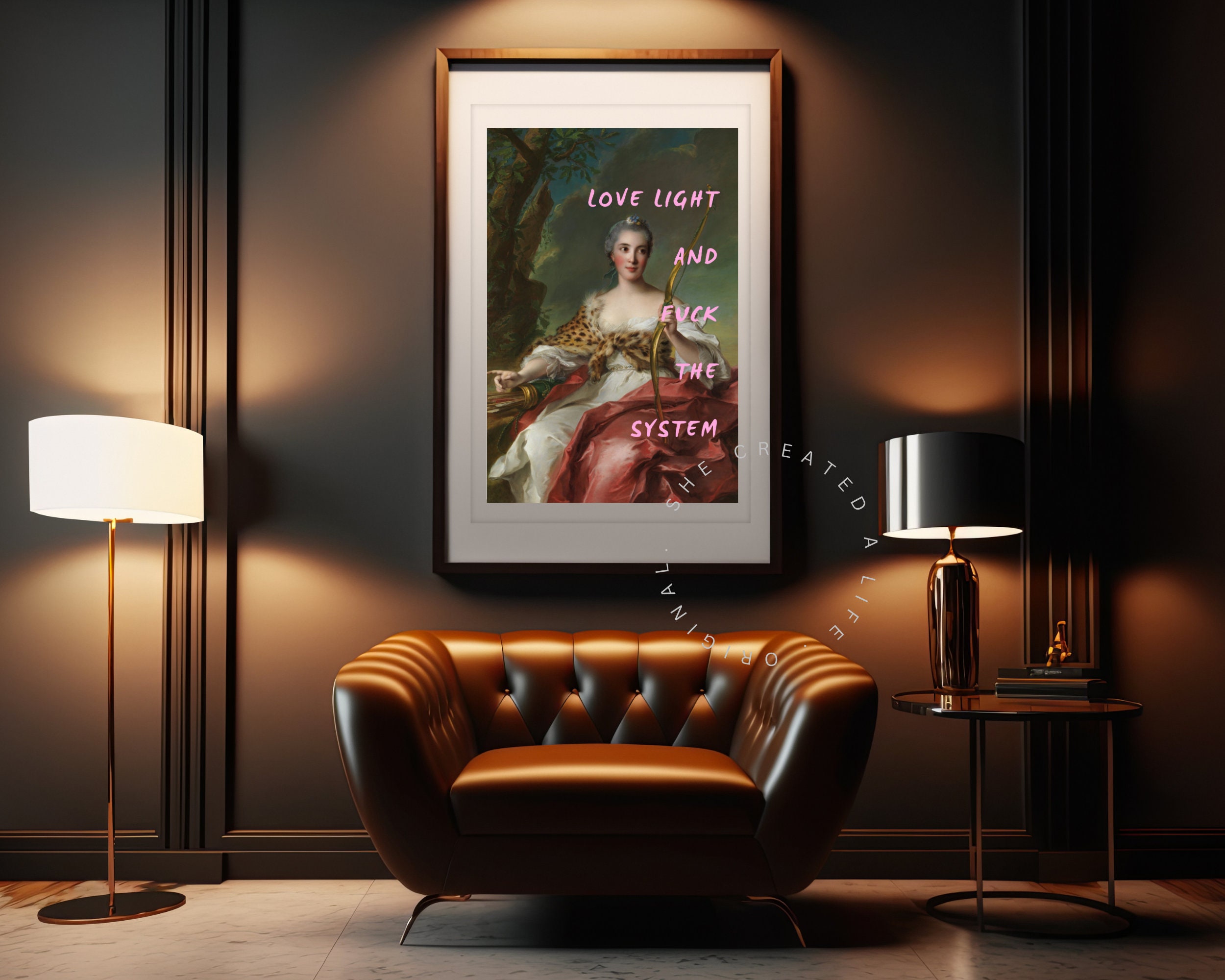 Love Light Printable Quotes Altered Art Baroque Portrait Graffiti Art ...