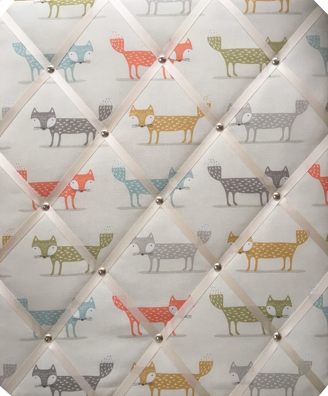 Pin Board/notice Board fox Fabric With Chrome Trim Message,memo ...