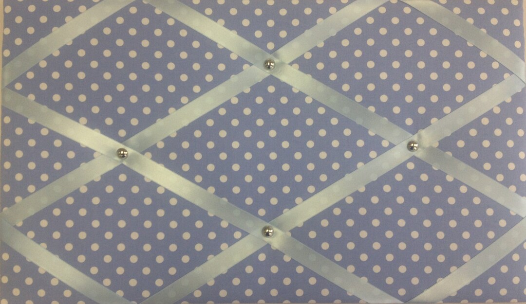 Pin Board/notice Board "sky Blue White Polka Dots" Message,memo ...
