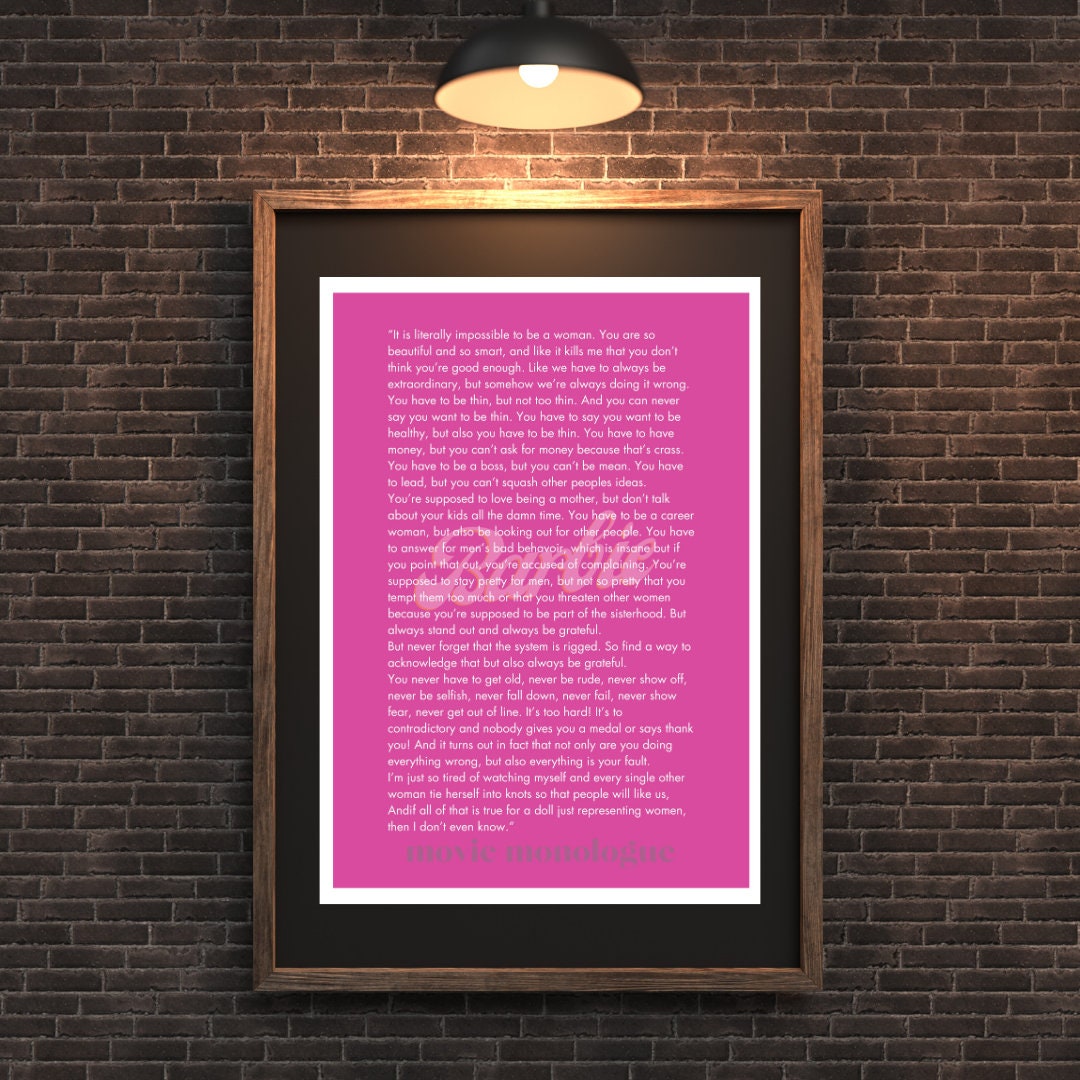 Barbie Barbie Monologue Glorias Speech Barbie Barbie Movie Barbie