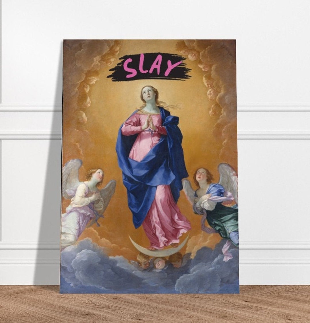 Slay, Girly Art, Female Print, Angels, Divine Feminine Poster, Altered ...