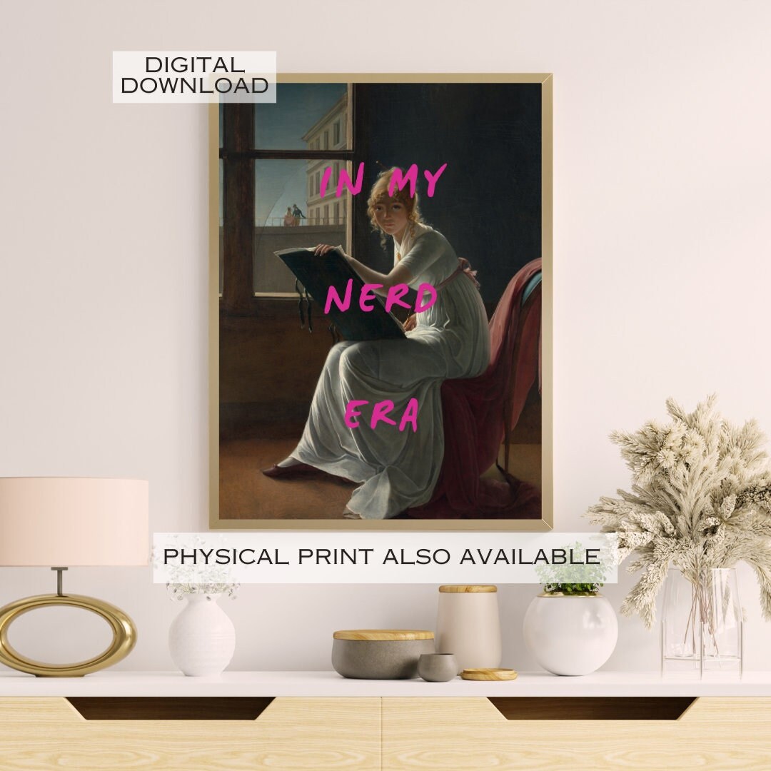 In My Nerd Era, Study Print, Funny Poster, Dorm Room Poster, College ...