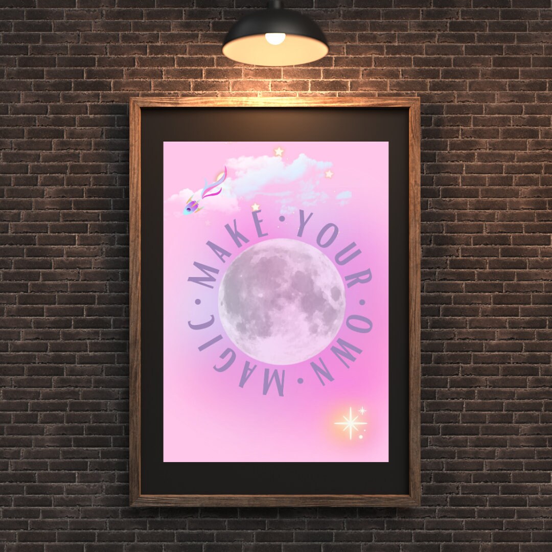 Make Your Own Magic | Motivational Poster | Inspirational Print | Aura ...