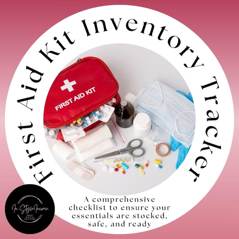 First Aid Kit Inventory Tracker Printable | Emergency Prep Checklist ...