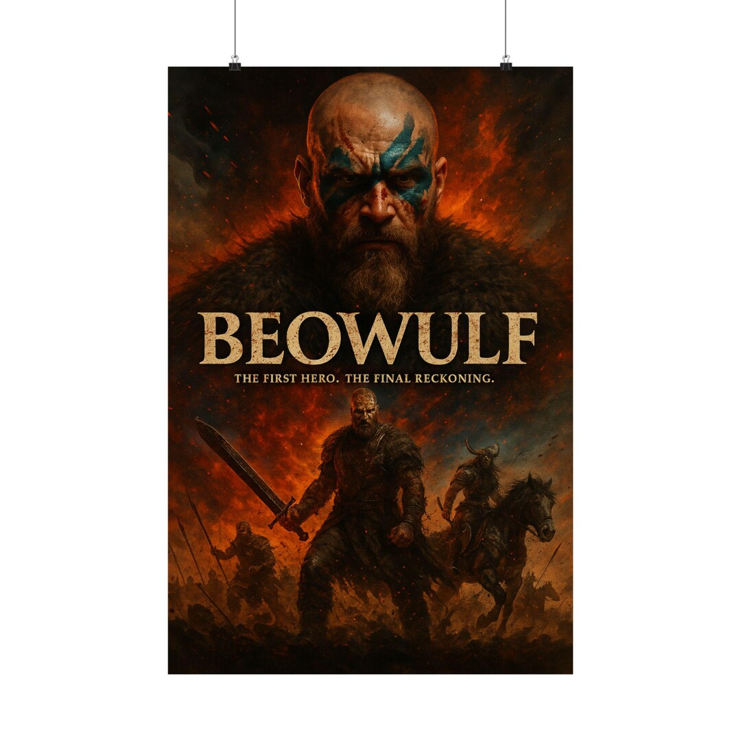 Epic Beowulf Vertical Poster, Wall Art for Movie Lovers, Home Decor ...