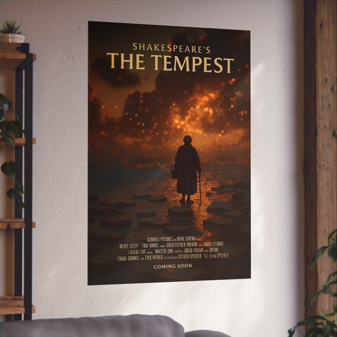 Shakespeare Tempest Print, Fine Art Poster, Dramatic Wall Art, Nautical ...