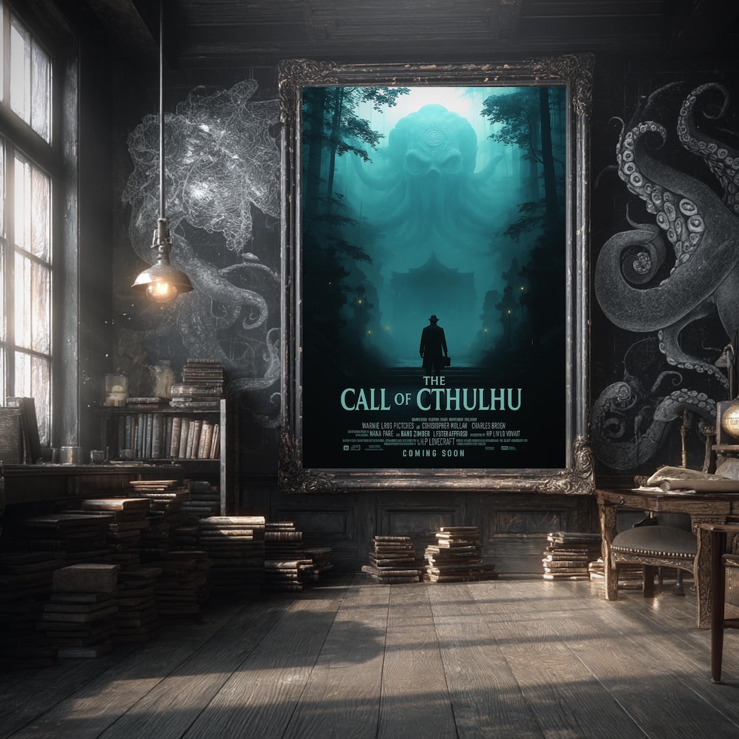Cthulhu Movie Poster | H.P. Lovecraft Cosmic Horror Art Print - Etsy UK