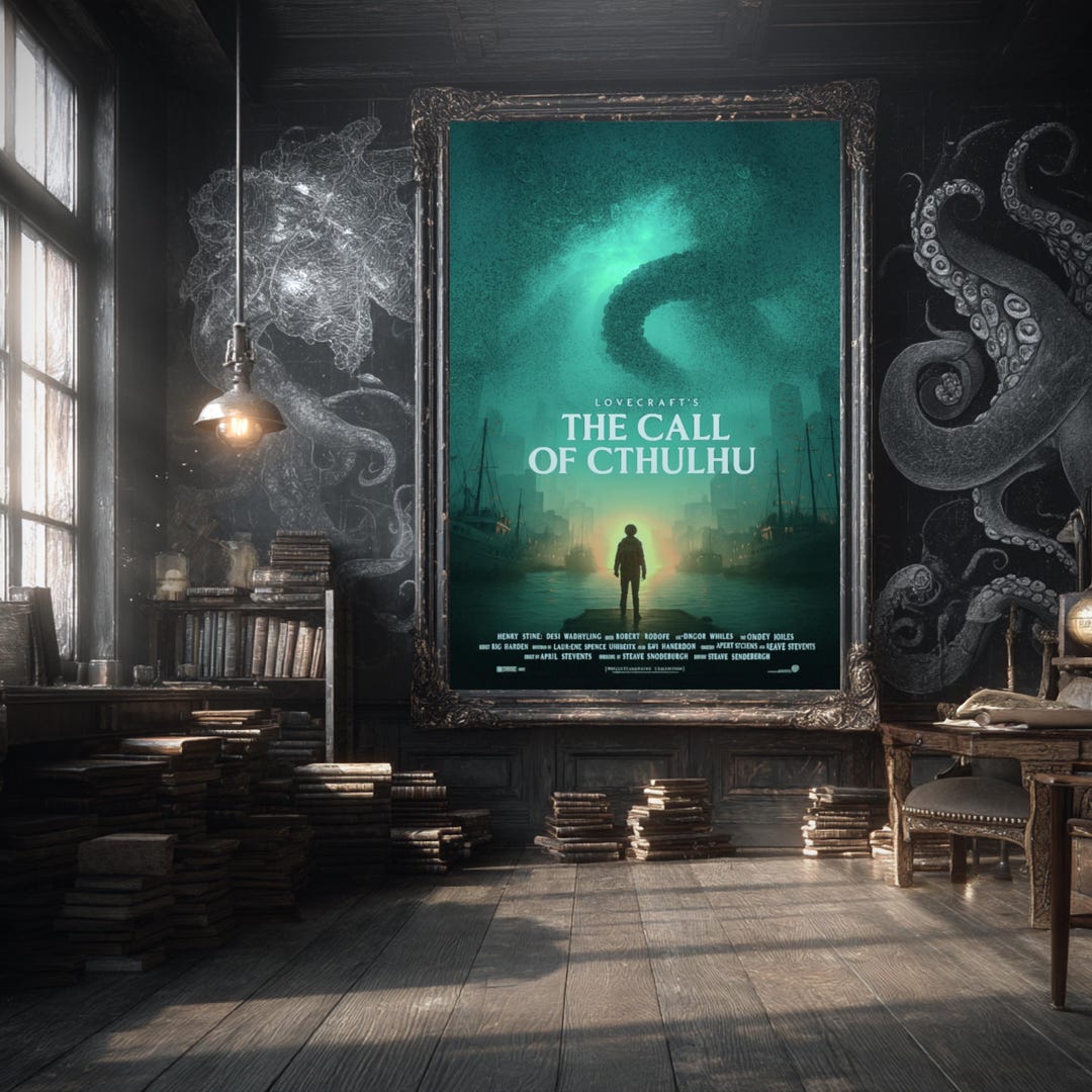 Call of Cthulhu Movie Poster | H.P. Lovecraft Cosmic Horror Print ...