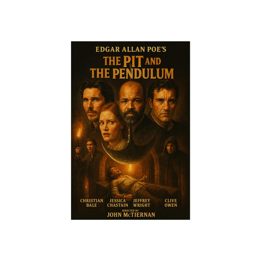 The Pit and the Pendulum Poster: Edgar Allan Poe Dark Fantasy Wall Art ...