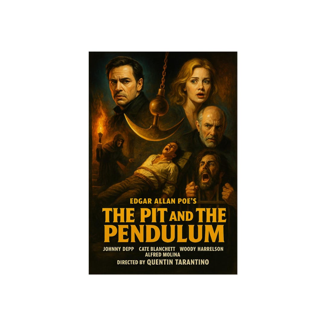 The Pit and the Pendulum Poster, Dark Fantasy Wall Decor, Unique Gift ...