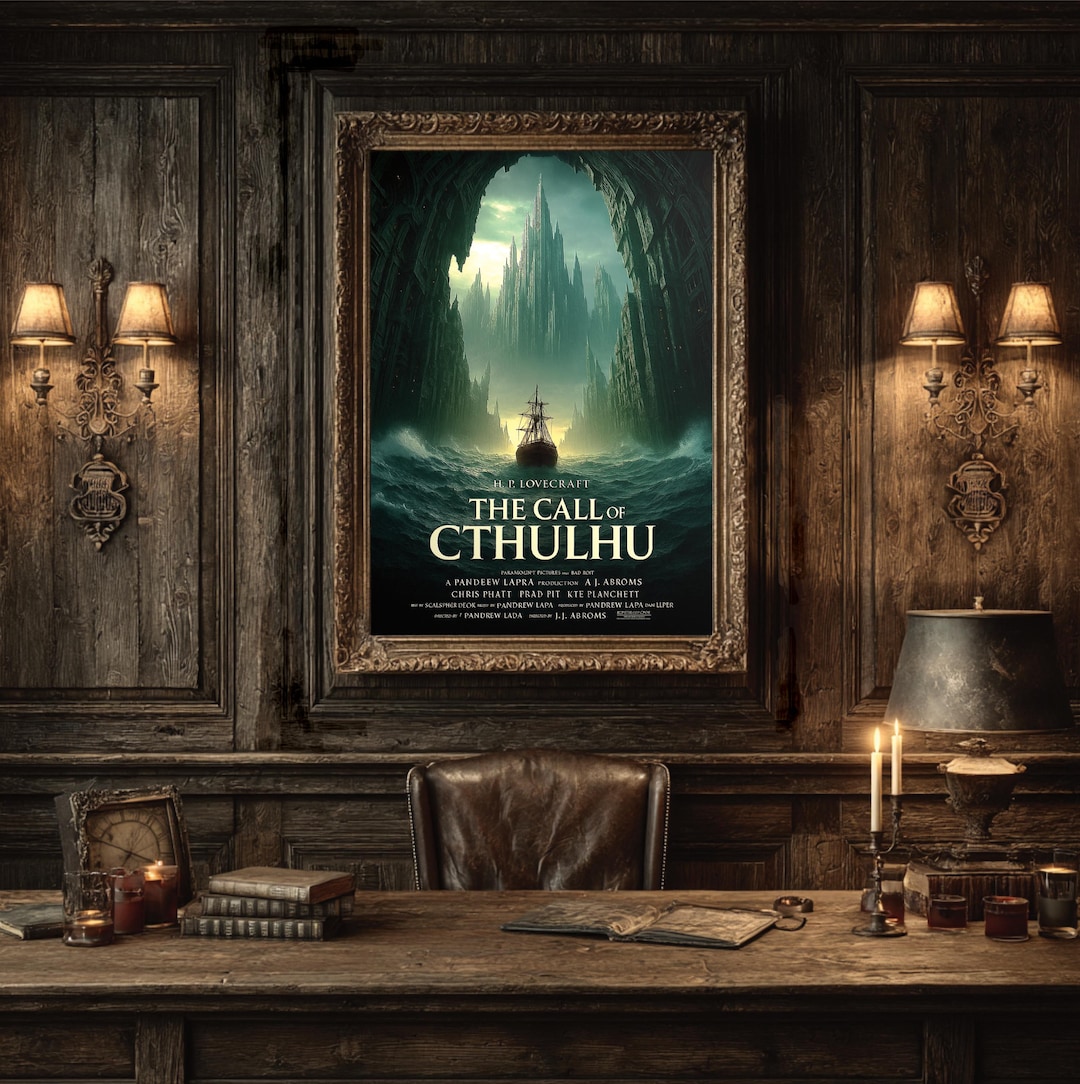 The Call of Cthulhu Movie Poster | H.P. Lovecraft Cosmic Horror Print ...