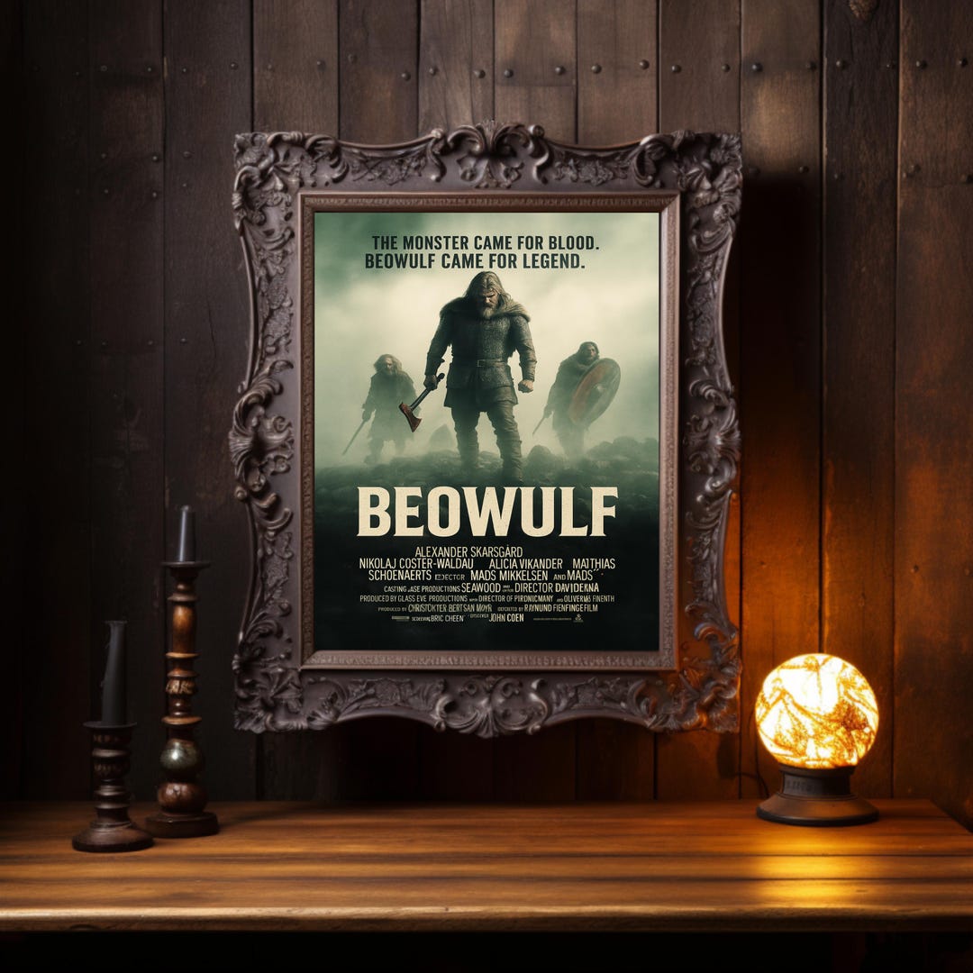 Epic Beowulf Vertical Poster, Wall Art for Movie Lovers, Home Decor ...