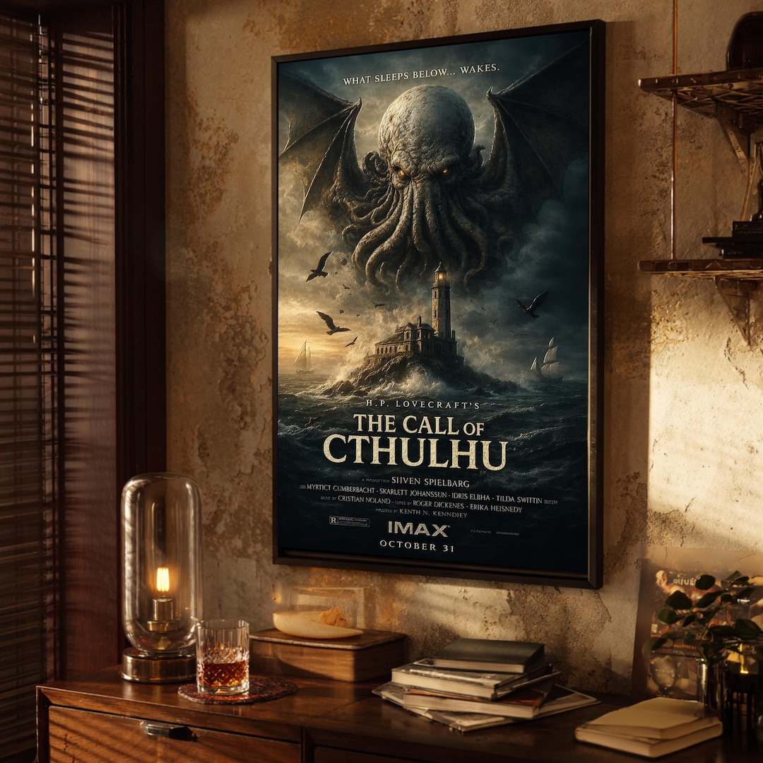 The Call of Cthulhu Movie Poster | H.P. Lovecraft Cosmic Horror Print ...