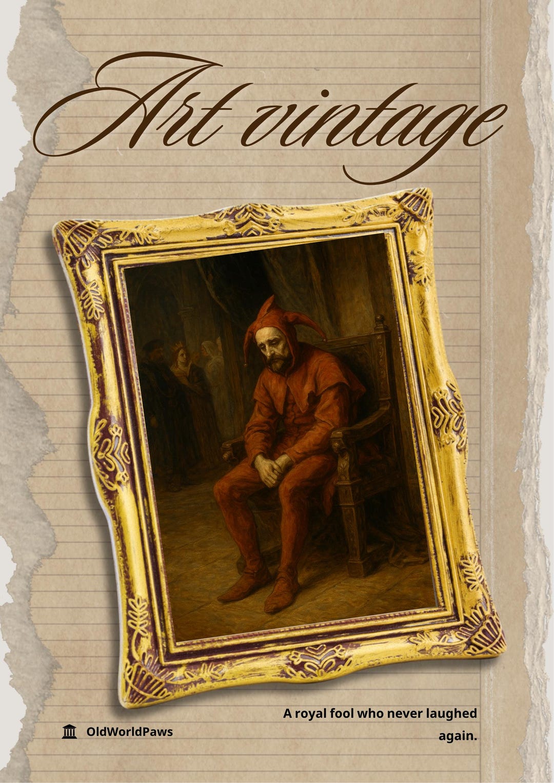 The Weeping Fool – Vintage Jester Printable Art | 1800s Royal Court ...