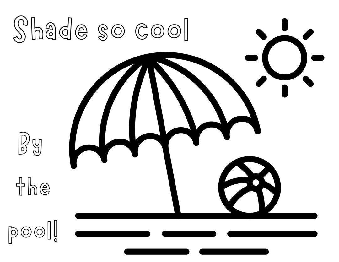 Beach Rhyming Coloring Book for Kids – Printable PDF | Sight Words ...