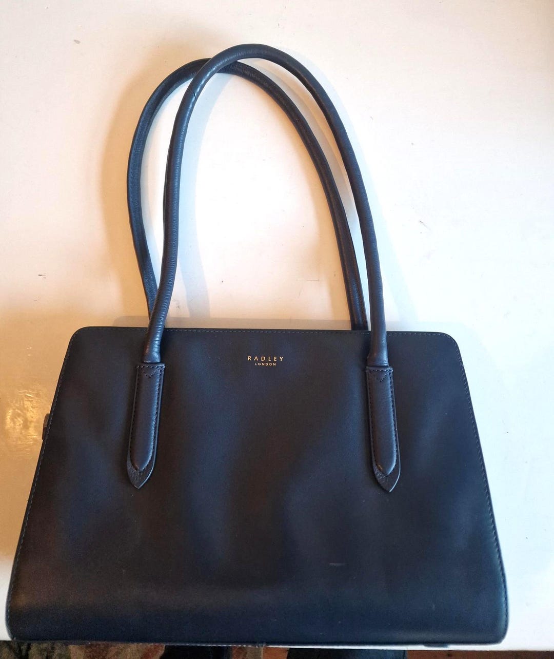 Radley Blue Leather Handbag - Etsy UK