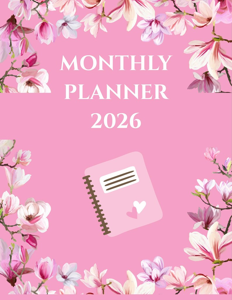 Monthly Planner 2026 | Printable PDF | Digital Planner for Organisation ...